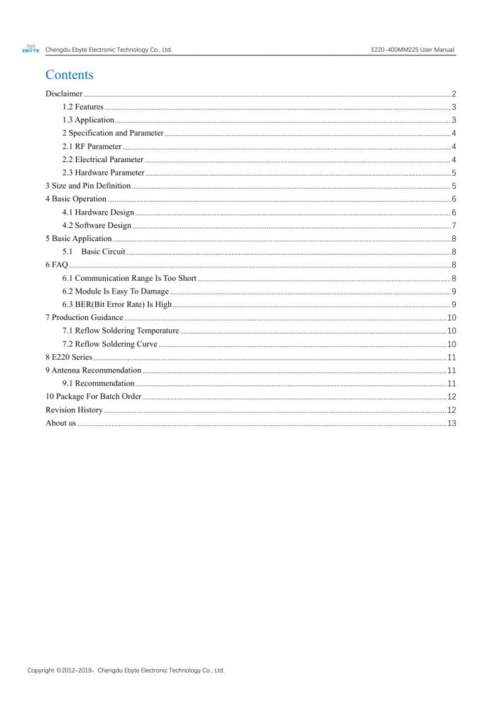 E220-400MM22S datasheet page 2