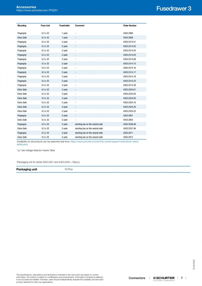 SCHURTER 4303.2403 technical document page 7