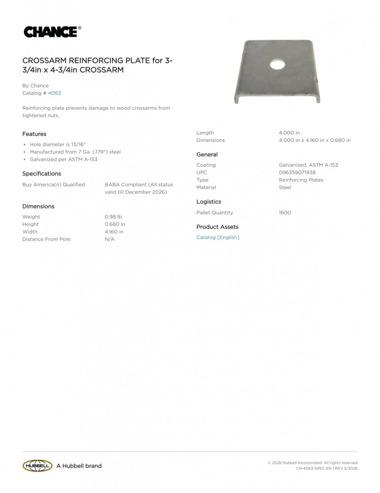 Burndy 4063 product document image