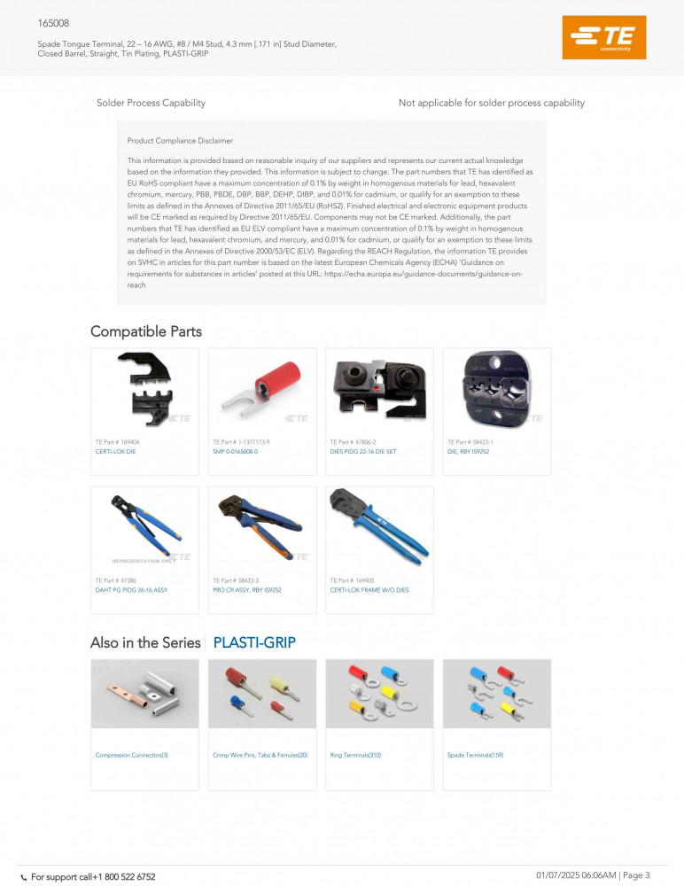TE Connectivity 165008 technical document page 3