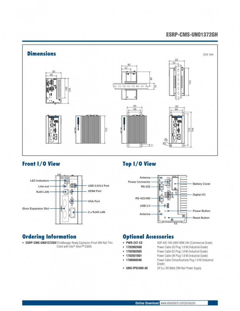 ESRP-CMS-UNO1372GH technical document, page 2