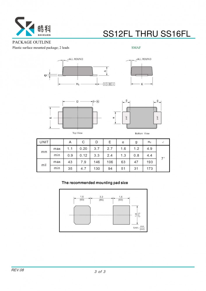 SS14FL datasheet page 3