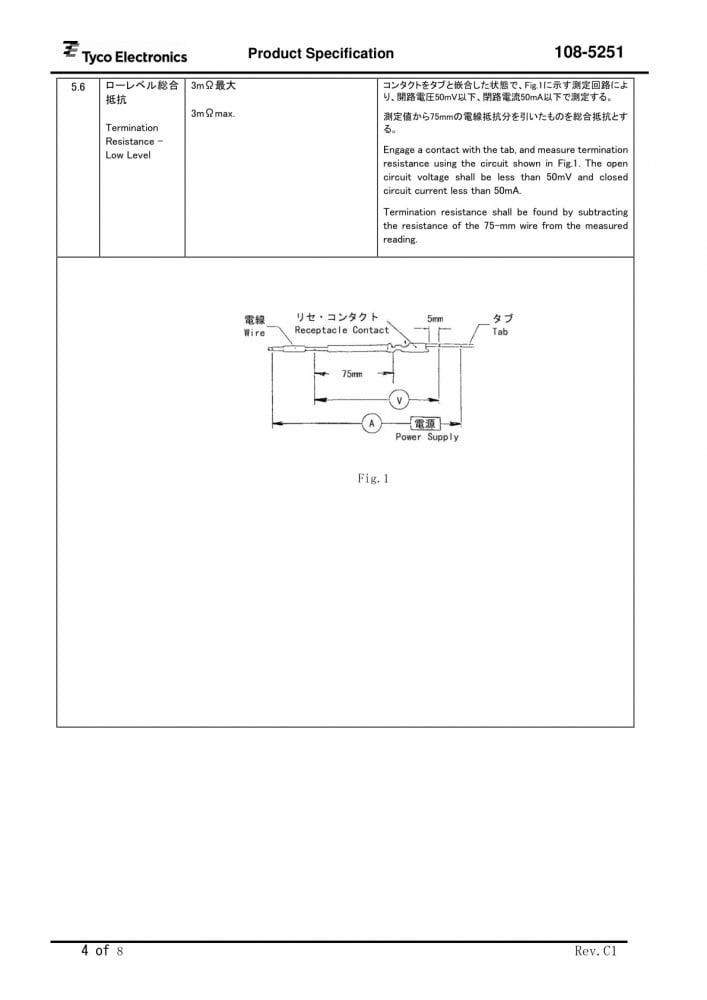 TE Connectivity specification page 4