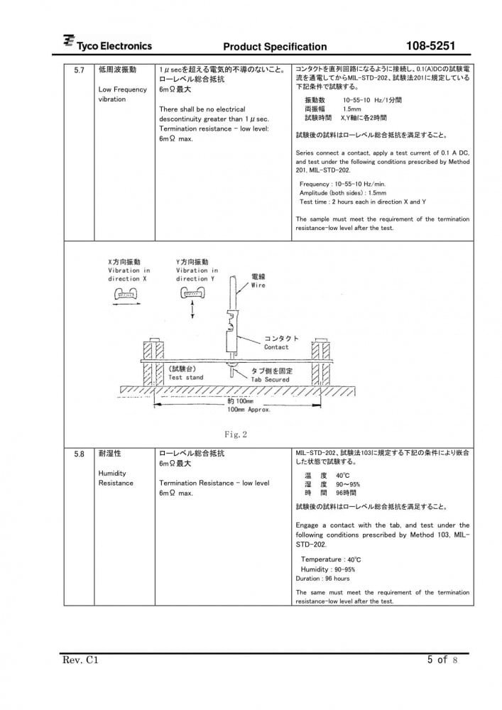 TE Connectivity specification page 5