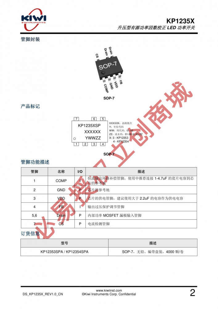 KP12354SPA datasheet page 2