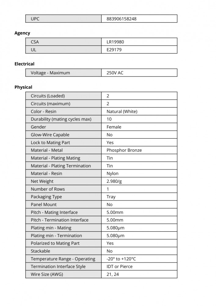 MOLEX 919540005 document page 3