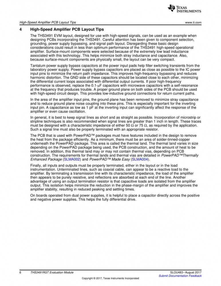 THS3491RGT EVM document page 6