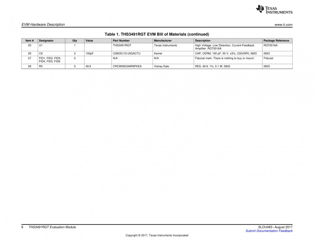 THS3491RGT EVM document page 8