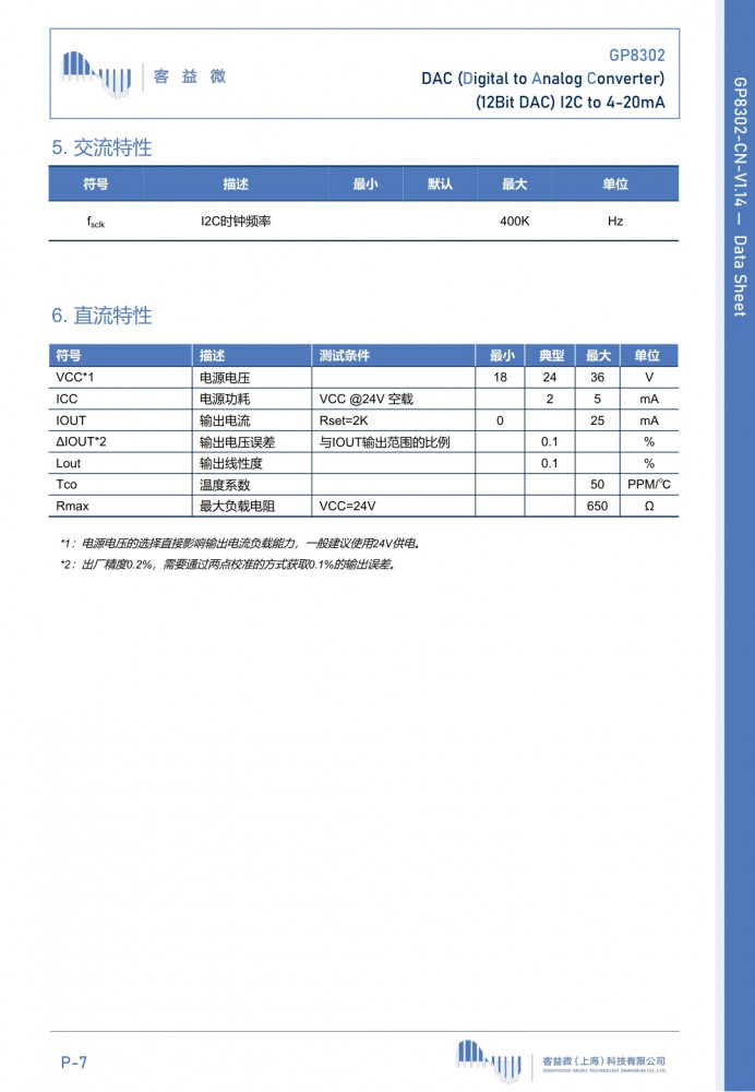 GP8302-TC50-EW datasheet page 7