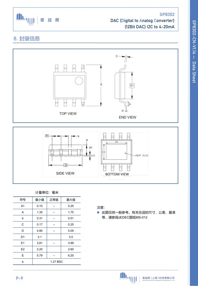 GP8302-TC50-EW datasheet page 9