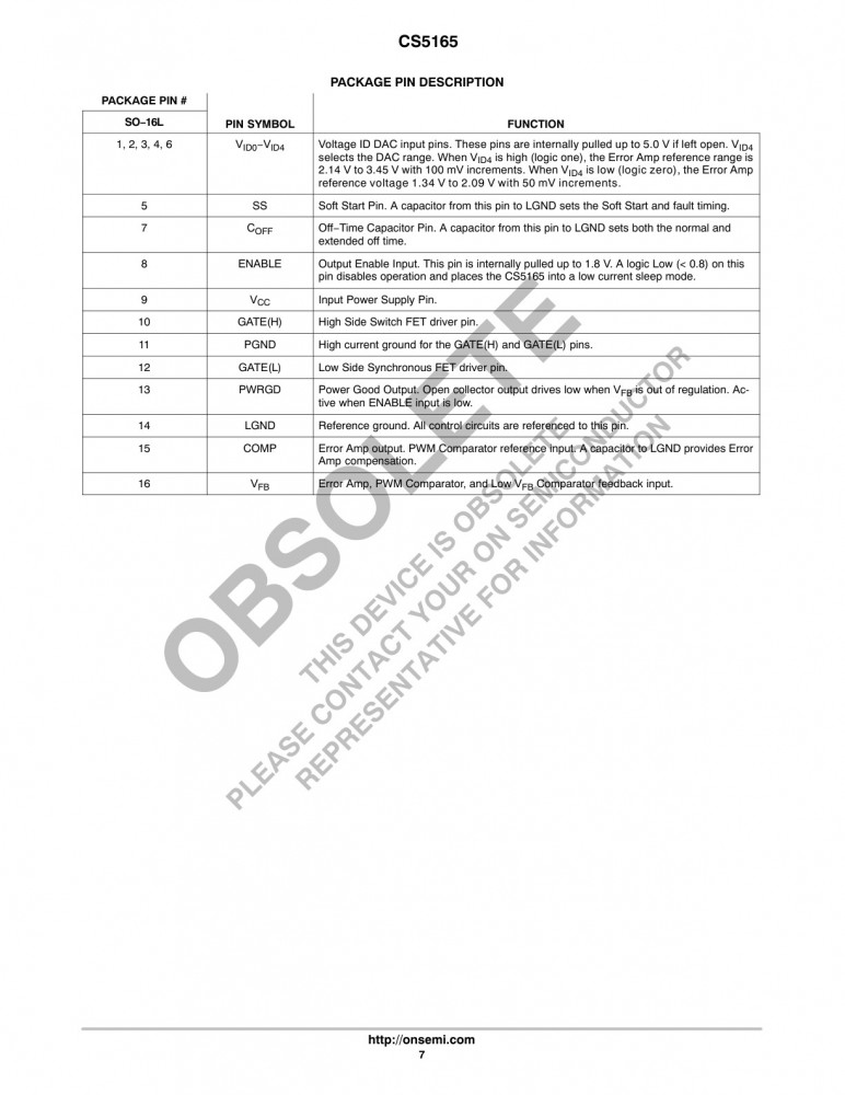 CS5165 datasheet preview, page 8