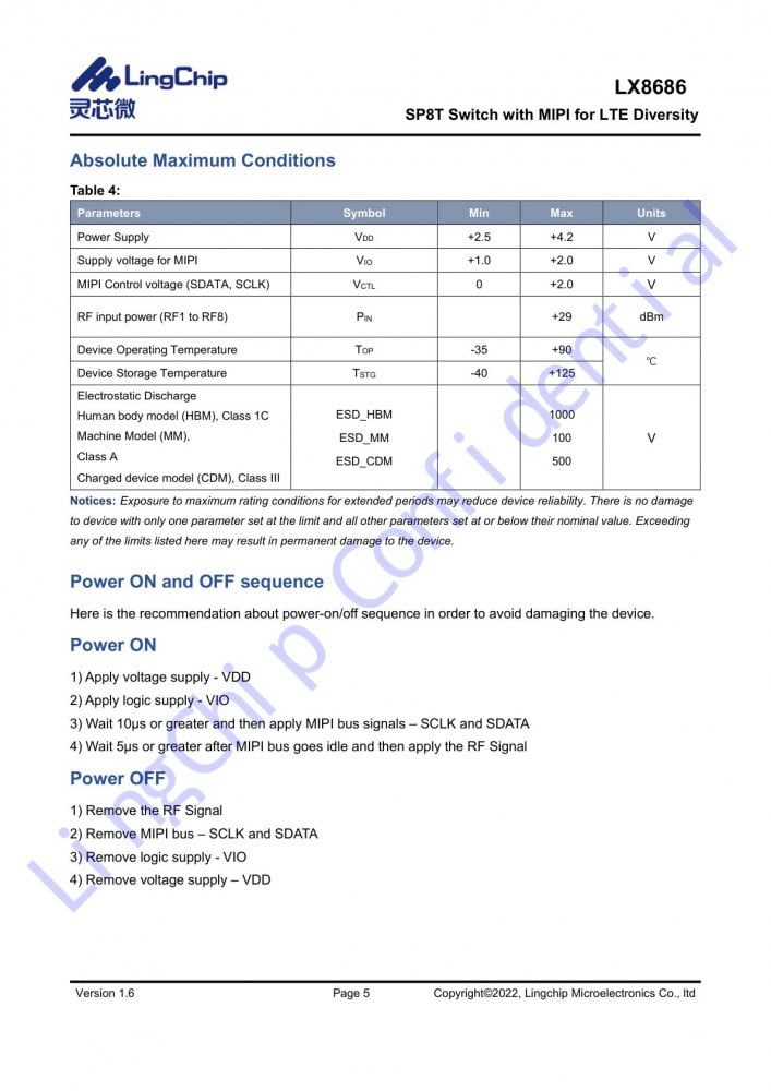 LX8686 datasheet page 5