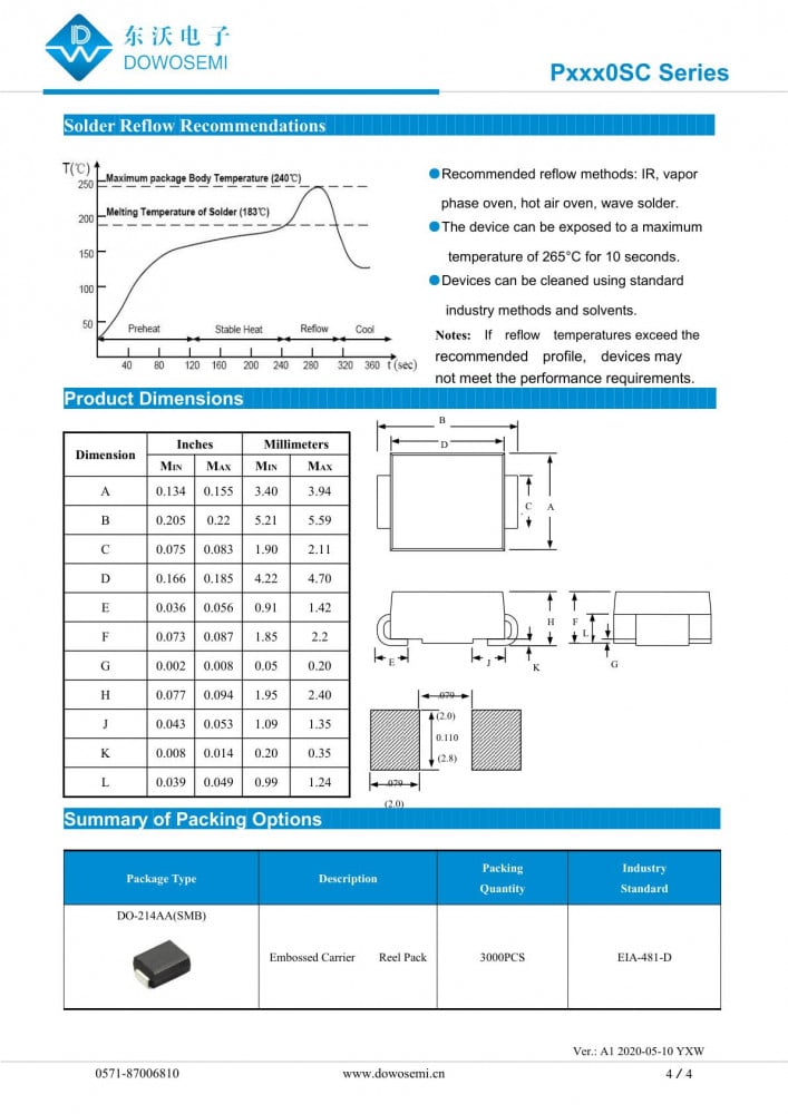 DOWO P1100SC datasheet page 4