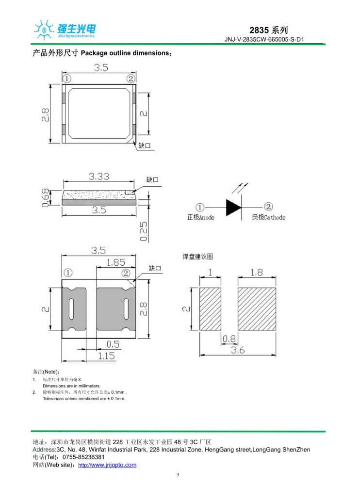 JNJ-V-2835CW-665003-S-D1 datasheet page 3