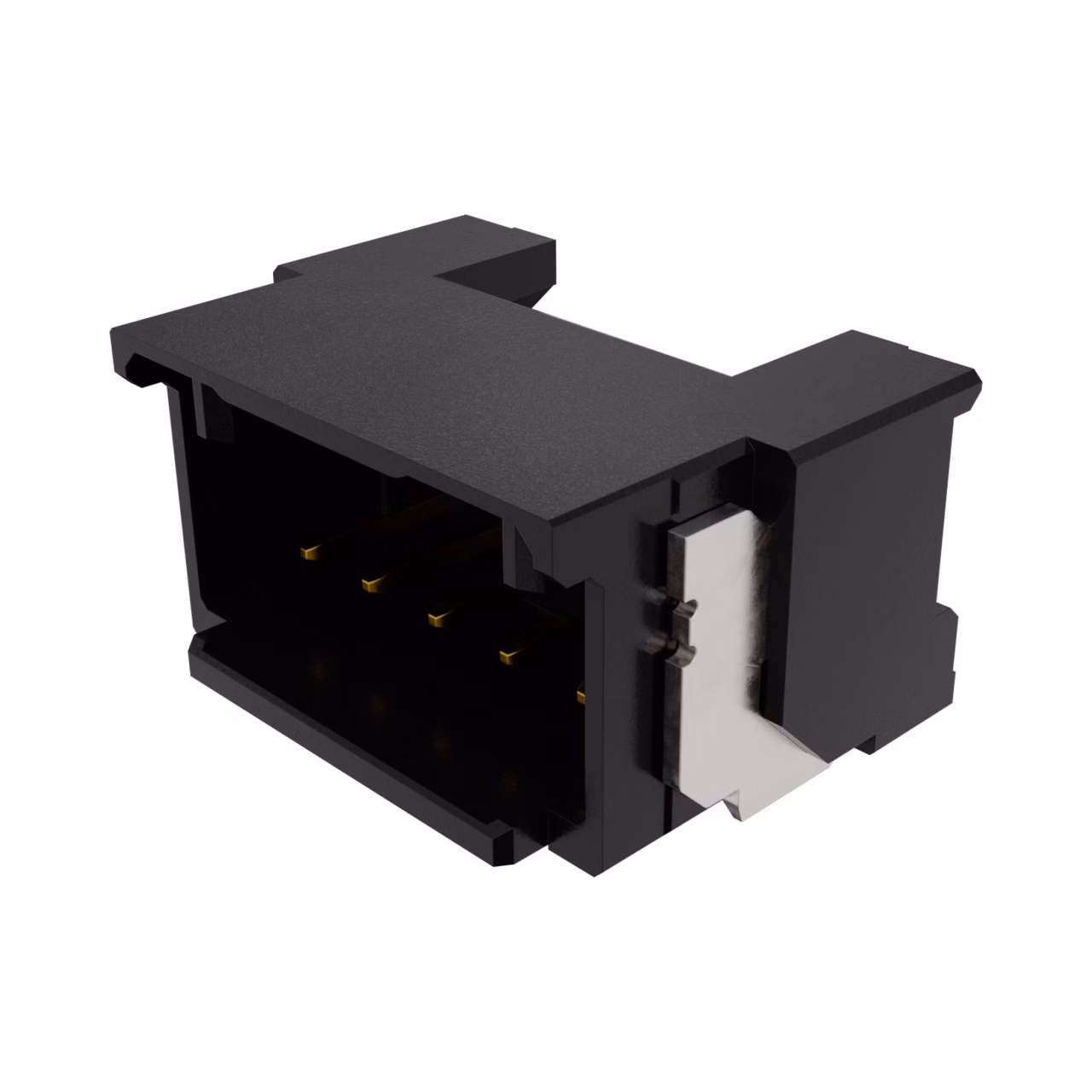 Micro-One Wire-to-Board Header, Right-Angle, 2.00mm Pitch, Single Row, Glow-Wire Capable, Surface Mount, 5 Circuits, Gold Plating, Black for sale