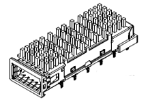 XFP Cage Assembly, 10 Gigabit Small Form Factor Pluggable Compatible, PCI Heat Sink, Elastomer EMI Gasket, 3D Legs for sale