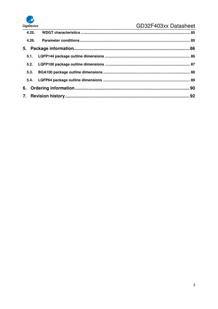 GD32F403xx datasheet page 4