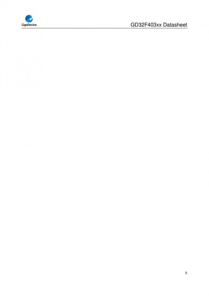 GD32F403xx datasheet page 6