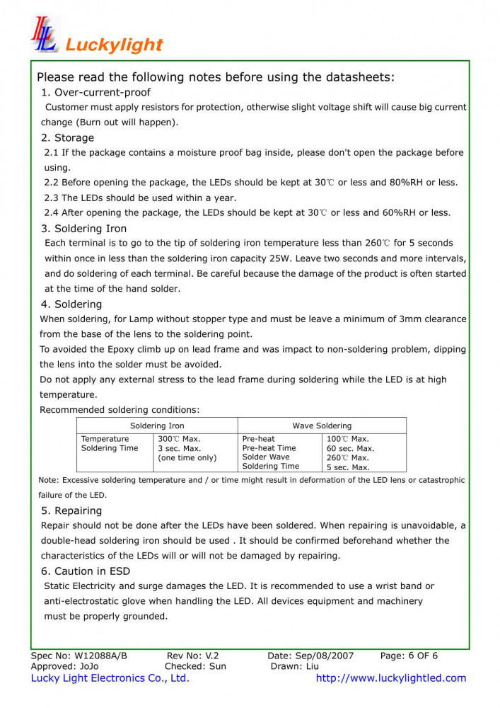 Adafruit 1820 technical document page 6