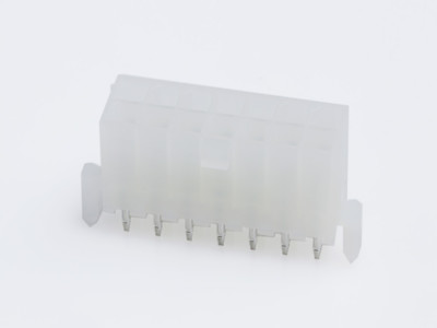 Mini-Fit Jr. Vertical Header, 4.20mm Pitch, Dual Row, 14 Circuits, with Snap-in Plastic Peg PCB Lock, Tin, Natural for sale