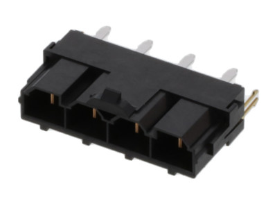 10.00mm Pitch Mini-Fit Sr. Header, Single Row, Vertical, 6.35mm PCB Thickness, 0.76µm Gold (Au) Selective Plating, 5 Circuits