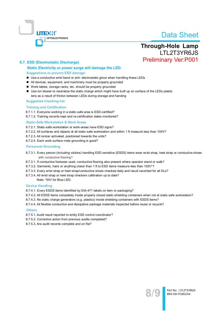 LTL2T3YR6JS datasheet page 8