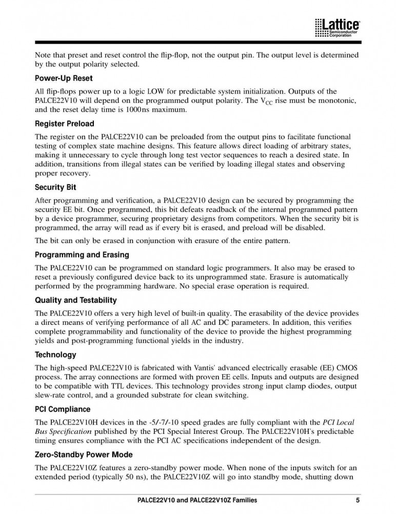 PALCE22V10 datasheet page 5