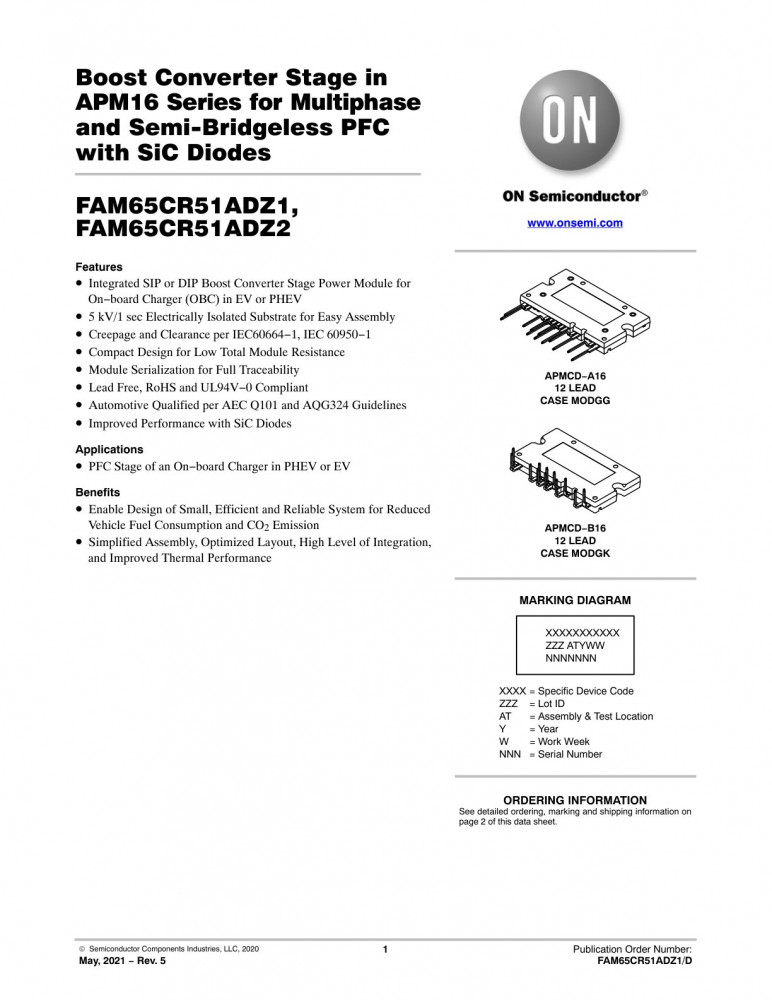 FAM65CR51ADZ1 datasheet page 1