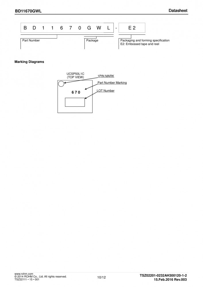 BD11670GWL-E2 datasheet page 10