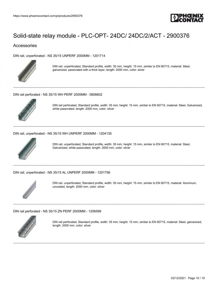 Phoenix Contact 2900376 technical document page 10