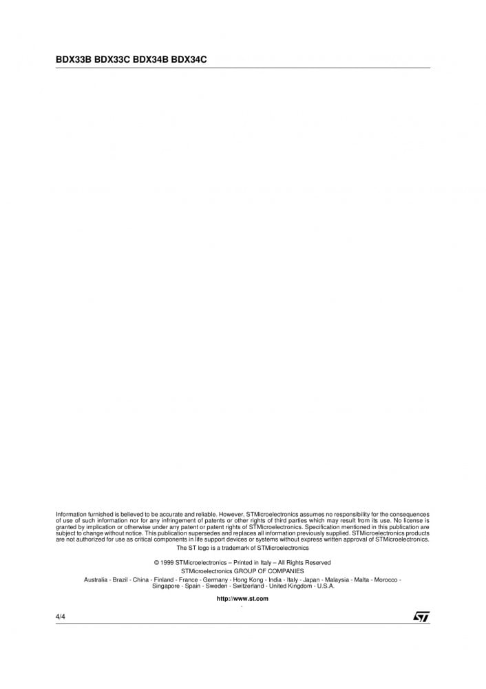 BDX34C datasheet page 4