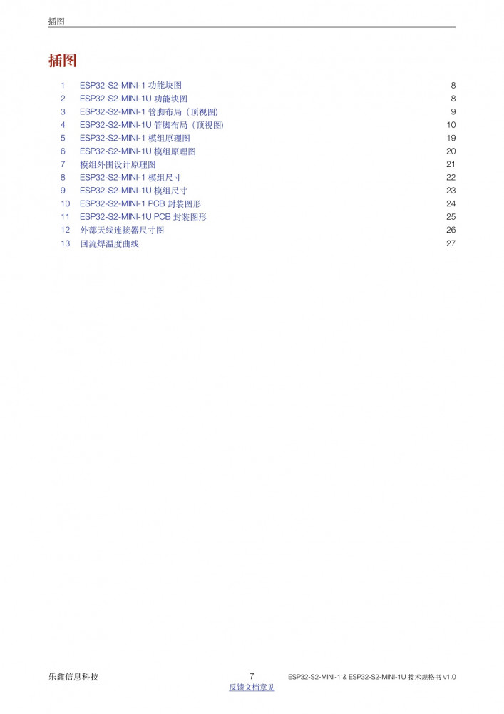 ESP32-S2-MINI technical document page 7