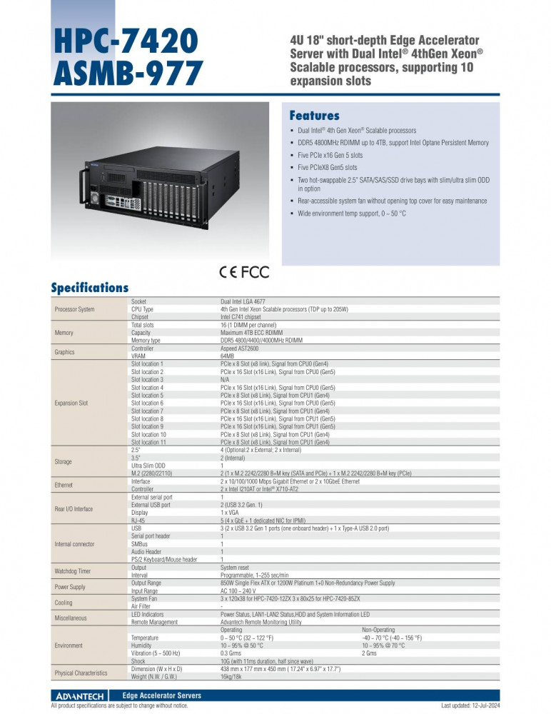 HPC-7420 ASMB-977 product document page 1