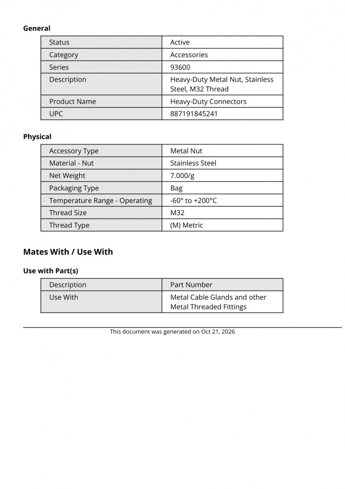 Technical document image 2 for MOLEX 936000252