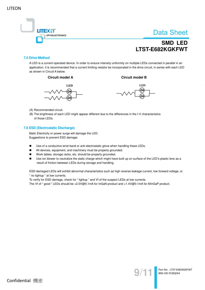 LTST-E682KGKFWT datasheet page 10