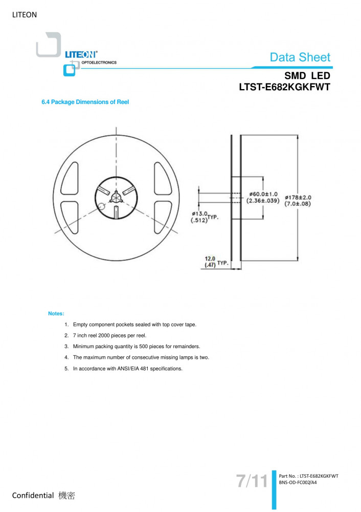 LTST-E682KGKFWT datasheet page 8