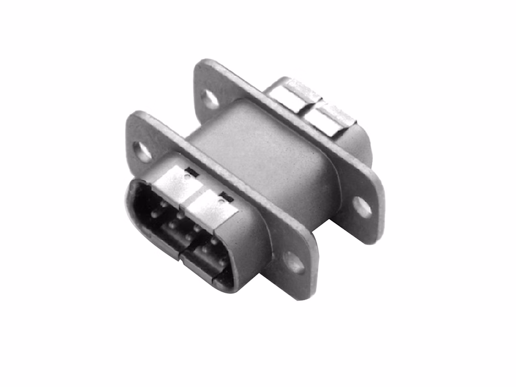 Standard-Density EMI Filtered D-Sub Adapter, Male-to-Female, Straight, 1000pF Pi, RoHS, 25 Circuits