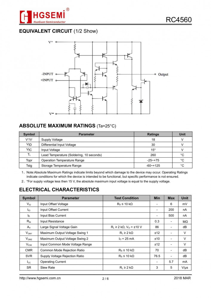 RC4560M/TR datasheet page 2