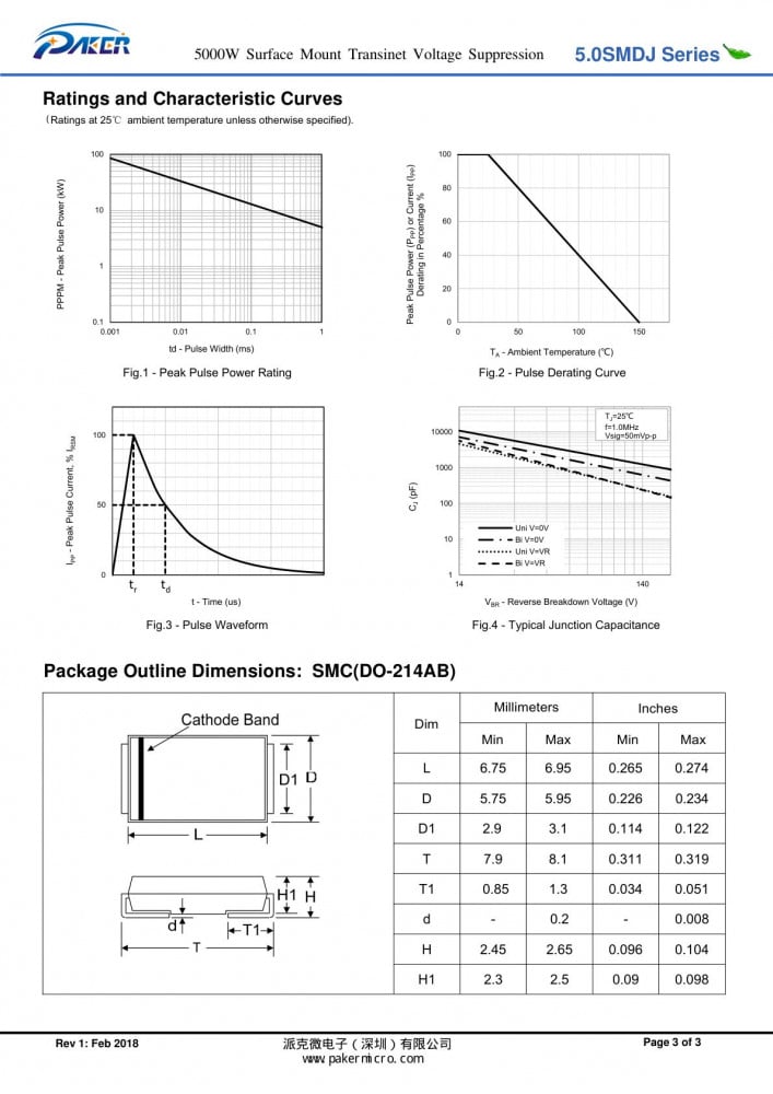 PAKER 5.0SMDJ product datasheet page 3