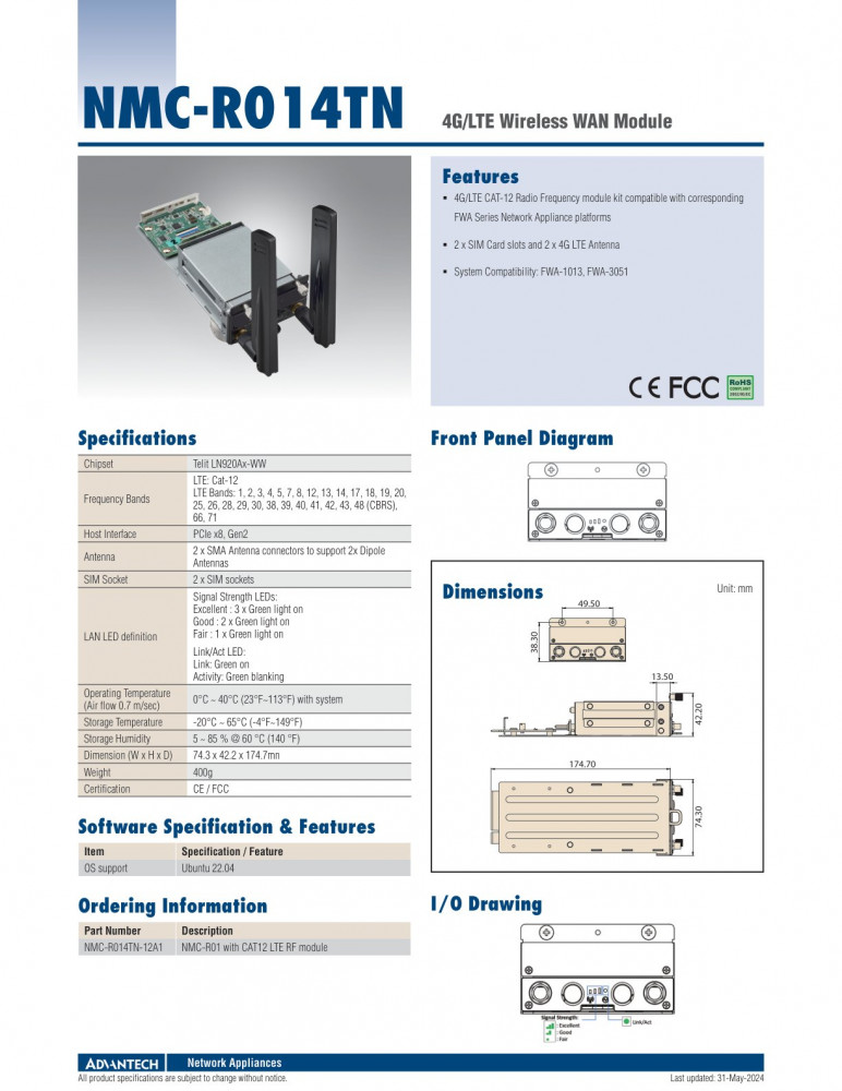 NMC-R014TN product documentation page