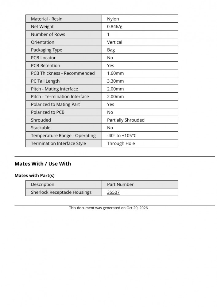 MOLEX 353621550 technical document image, page 3