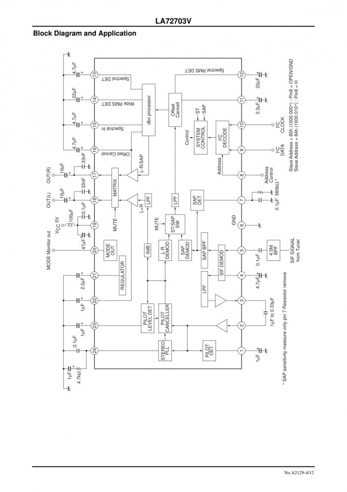 LA72703V datasheet page 4