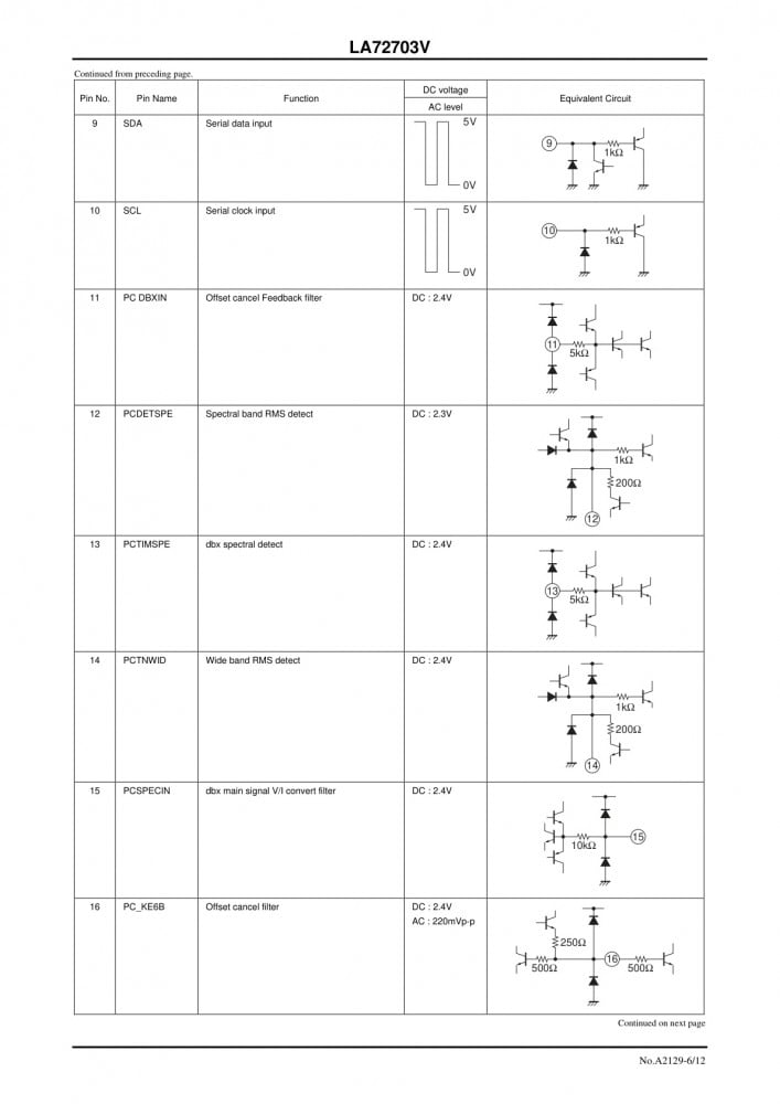 LA72703V datasheet page 6