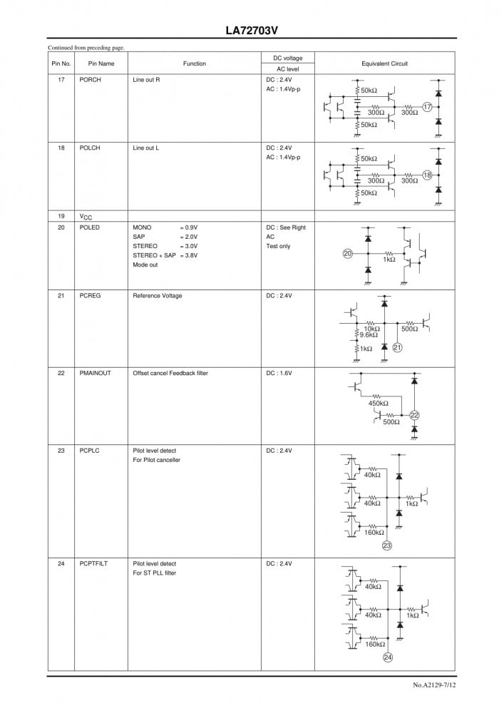 LA72703V datasheet page 7