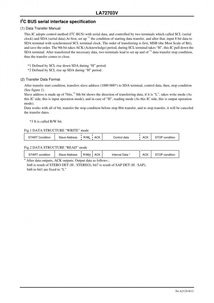 LA72703V datasheet page 8