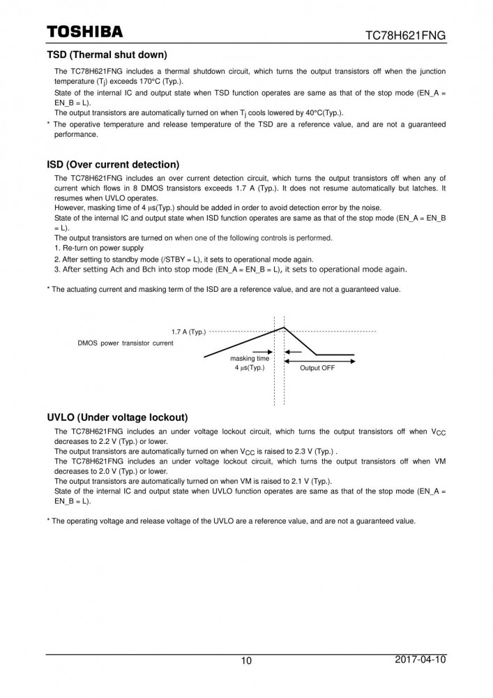 TC78H621FNG datasheet page 10