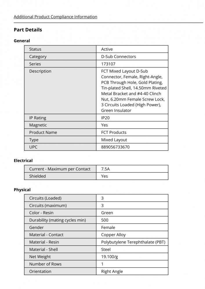 MOLEX 1731070236 technical document page 2