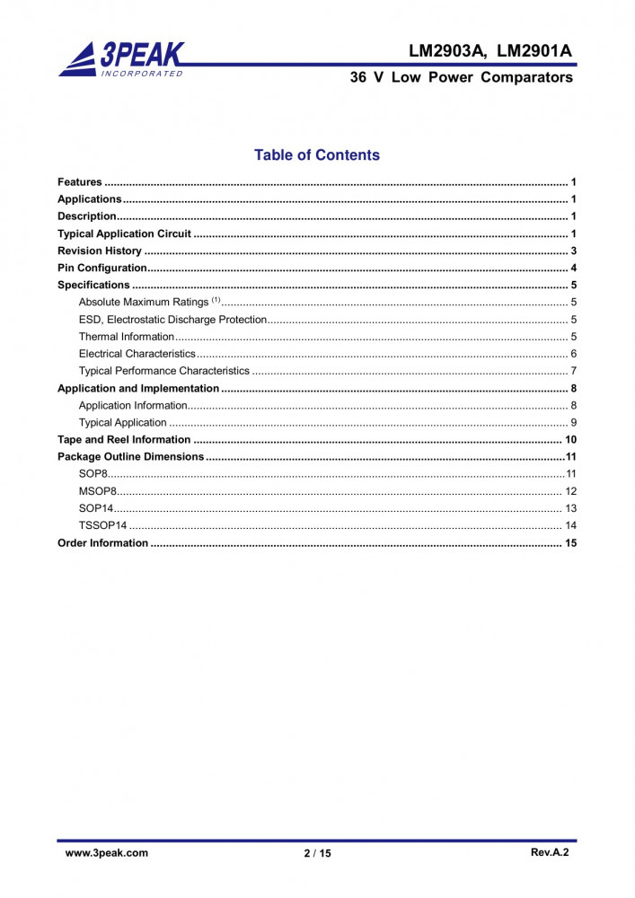 LM2903A datasheet page 2