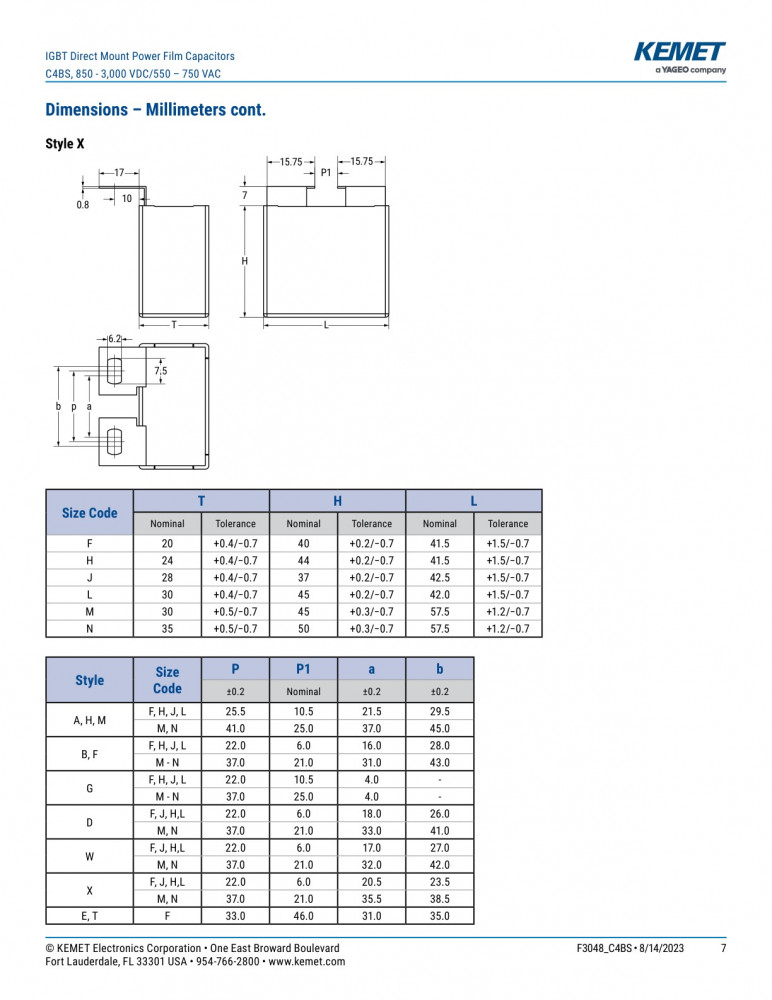 KEMET C4BS datasheet page 7