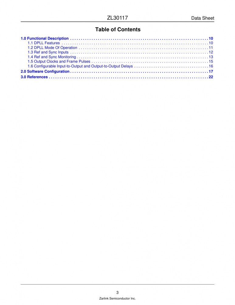 ZL30117GGG2 technical document page 3